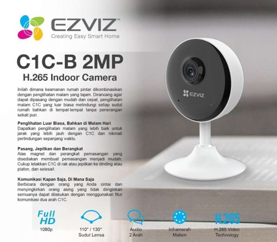 Jual Ezviz C1C-B 1080P Full HD Smart IP Camera 2MP Kamera CCTV WiFi IP ...