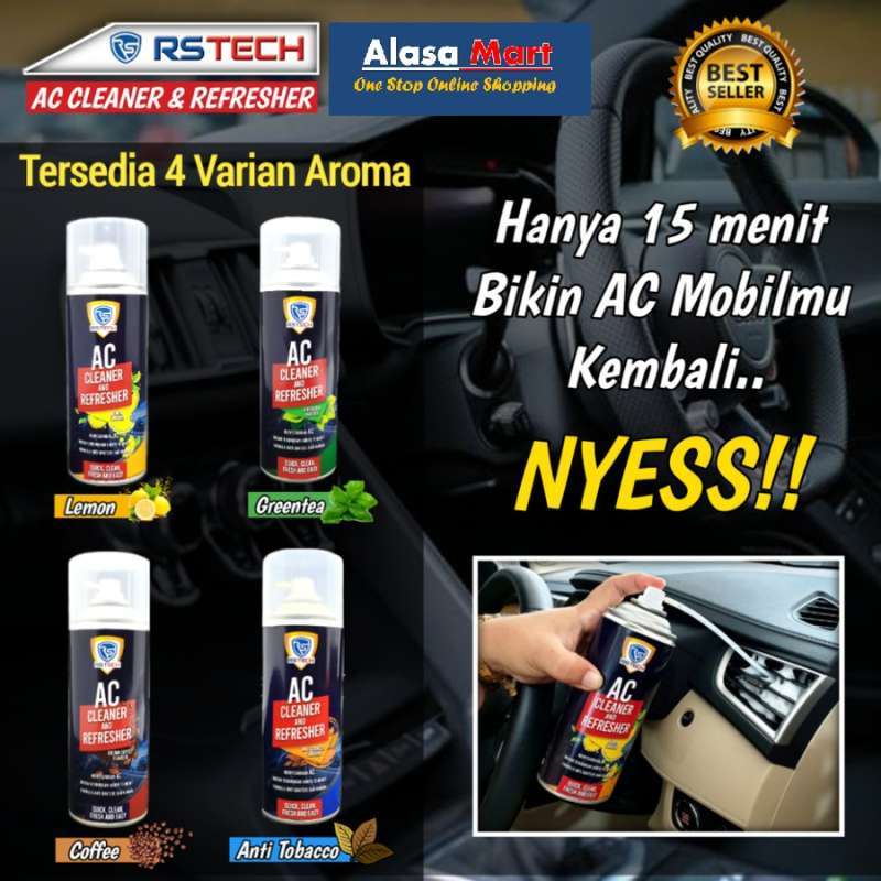 Jual AC Refresher Cleaner 400ml RSTECH Penyegar AC Mobil - Lemon di ...