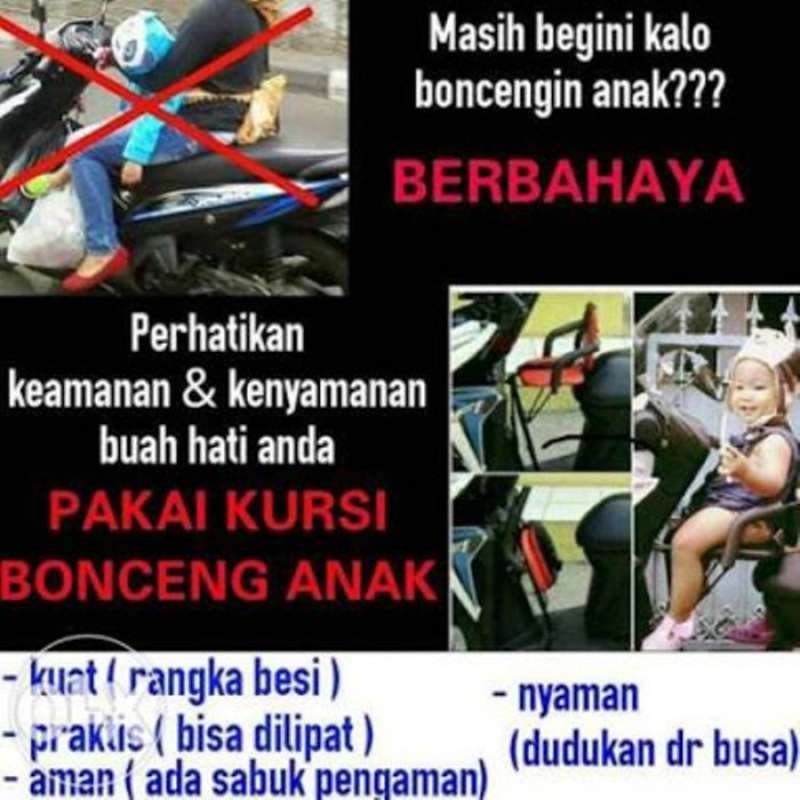 Promo Boncengan Anak / Kursi Bonceng Motor Matic Polos Diskon 3% Di ...
