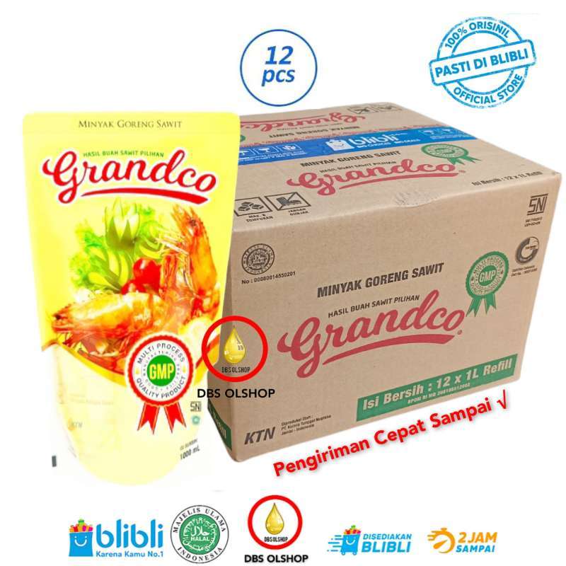 Jual Grandco Minyak Goreng [1000 ml X 12 Pouch] di Seller DBS OLSHOP ...