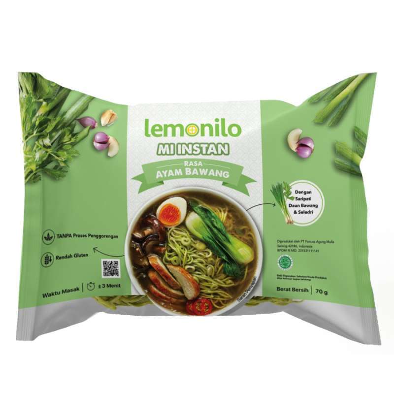 Promo LEMONILO MIE INSTANT SEHAT - KUAH AYAM BAWANG Diskon 27% di ...