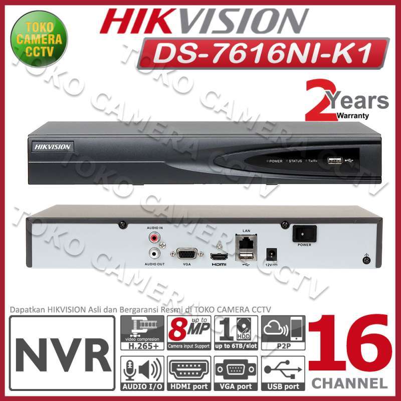 Jual NVR HIKVISION 16 CHANNEL DS-7616NI-K1 NVR 16CH HIKVISION di Seller ...