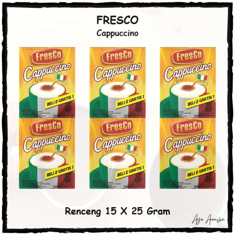 Promo Kopi Kapal Api Fresco Cappuccino 15 X 25 gram Diskon 33% di ...