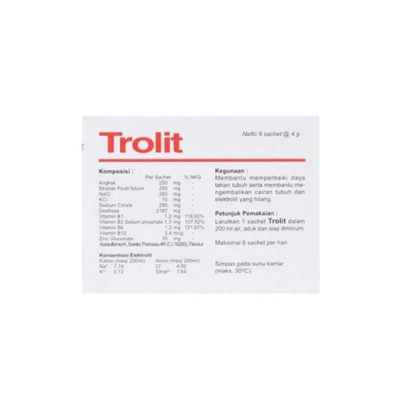 Jual Kalbe Trolit Sachet 4 Gram - Minuman Serbuk Pengganti Cairan Tubuh ...
