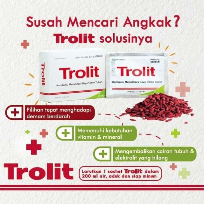 Jual Kalbe Trolit Sachet 4 Gram - Minuman Serbuk Pengganti Cairan Tubuh ...
