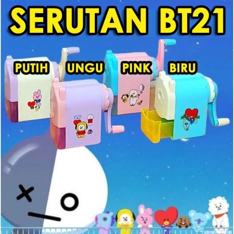 Promo Serutan BT21 - Rautan Meja Putar Pensil Karakter Bangtan BTS Army ...