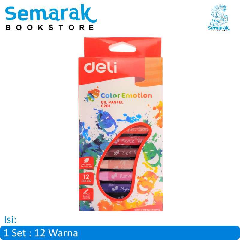 Promo Deli C201 Oil Pastel Color Emotion Krayon Tanpa Racun - 12 Warna ...