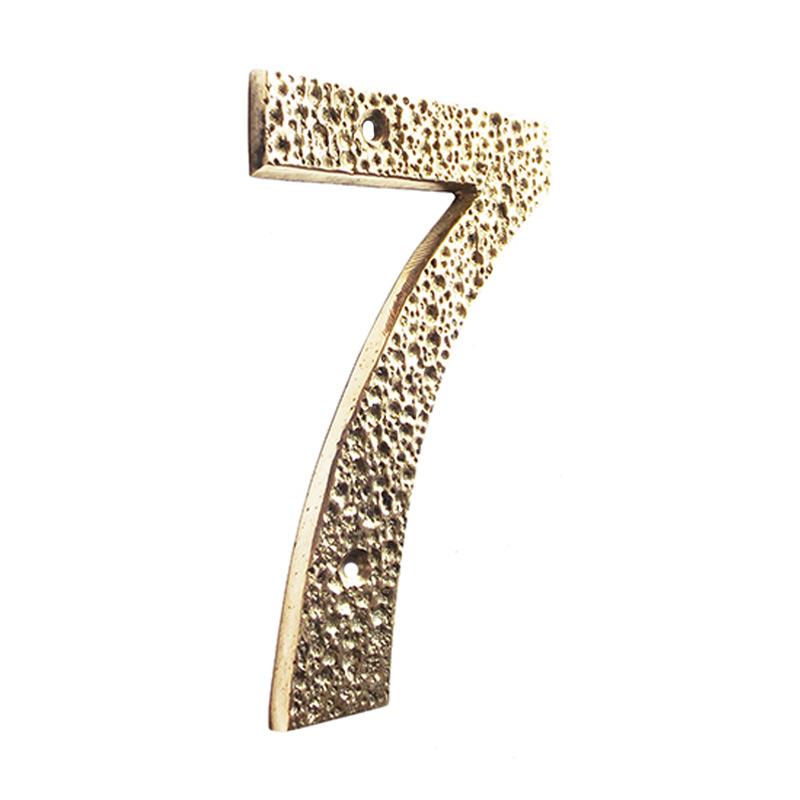 Jual Heritage Brass No 7 Tekstur Flw Number Plate - Gold [9.5 Cm] Di ...