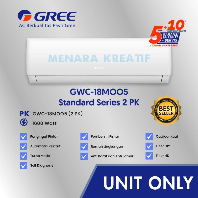 Jual AC GREE GWC-12MOO5 S AC Split Standard 1.5 PK. di Seller Menara AC ...