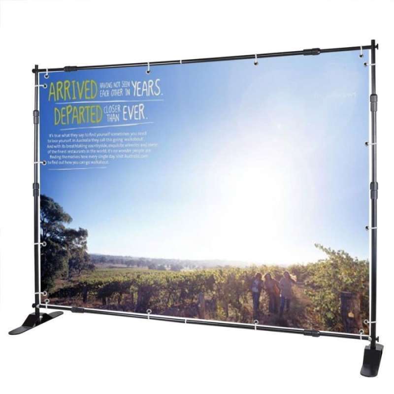Jual BACKWALL /JUMBO BANNER STAND UK 3X3/BACKDROP/TRIPOD BANNER 3x3 di ...