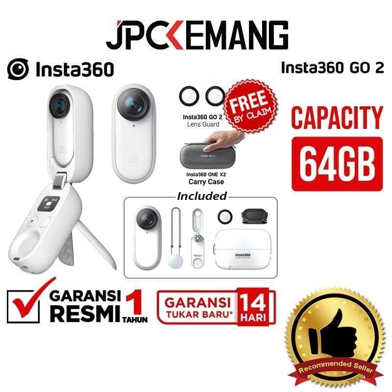 Promo JPC KEMANG Insta360 GO 2 64GB Action Cam Camera Insta 360 GO2 High Capacity 64GB GARANSI ...