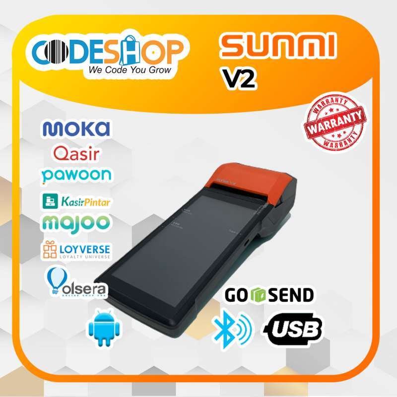 Jual Mesin Kasir Sunmi V2 / Mesin Kasir Android / SUNMI / Mobile POS - HITAM di Seller CODESHOP ...