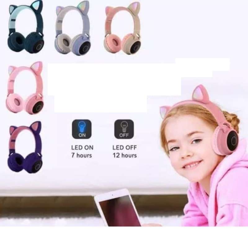 Jual FINGERTIME Headphone Kucing Gaming Bluetooth Wireless Meng Cat Ear ...