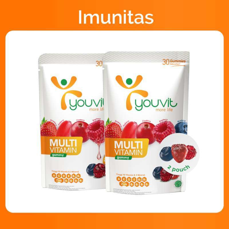 Jual Youvit Multivitamin Dewasa 60 Hari Vitamin C, D, Zink untuk Imunitas di Seller YOUVIT ...
