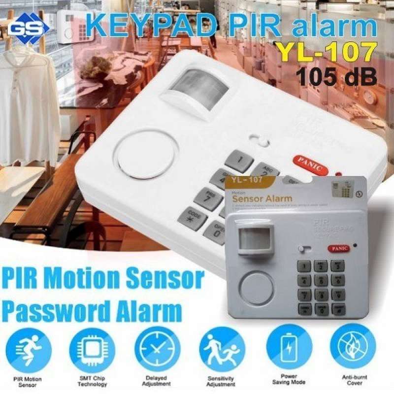 Promo Alarm Sensor Gerak Wireless dengan Keypad PIR / Alarm Rumah ...