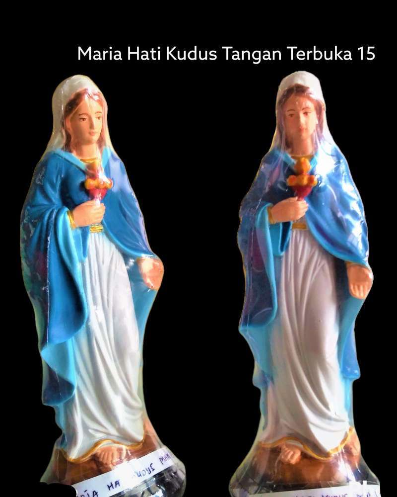 Jual Patung Rohani Katolik/Patung Maria Hati Kudus Tangan Terbuka 15 ...