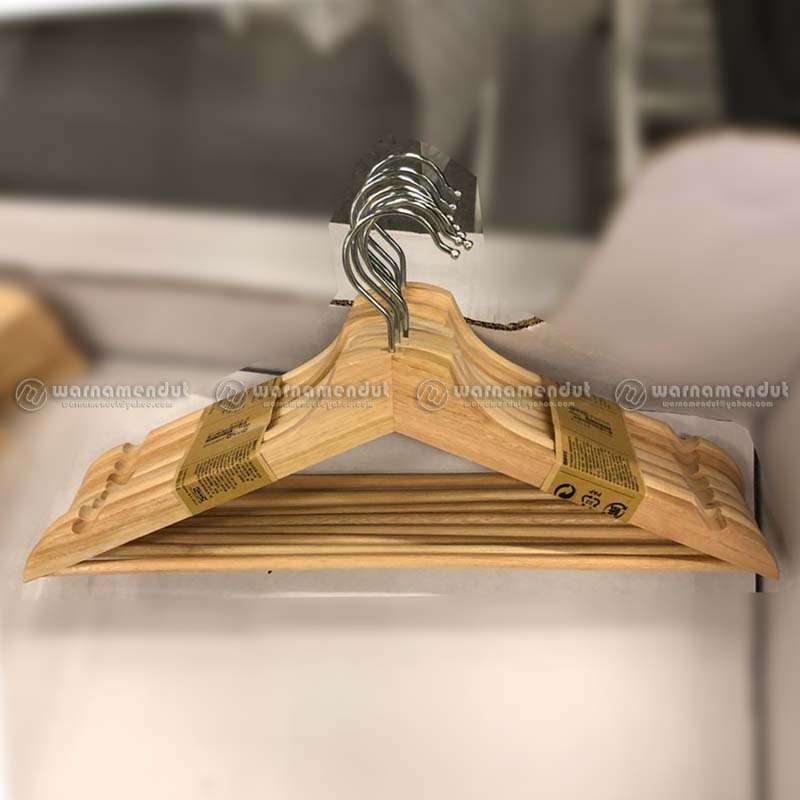Jual Hanger Gantungan Baju Pakaian Kayu Solid Lebar 43cm Wmo Ik8538 ...