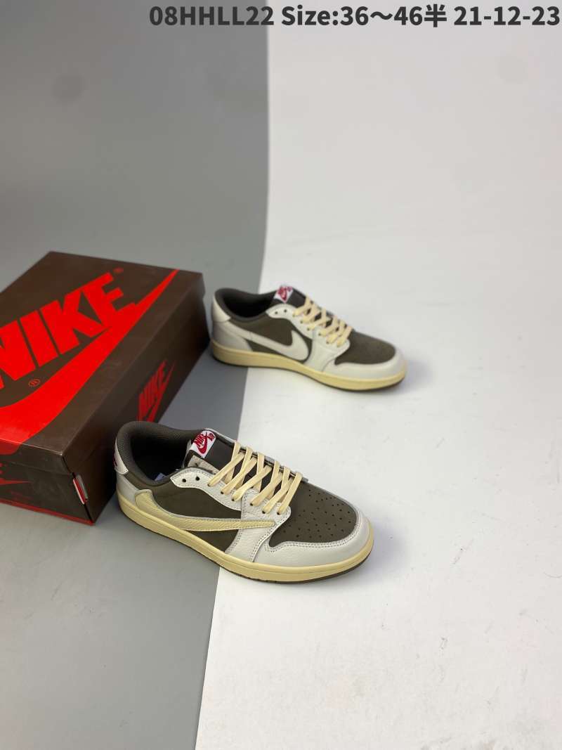 Jual 2 Travis Scott X Fragment X Nike Air Jordan 1 Low Low Top Black ...