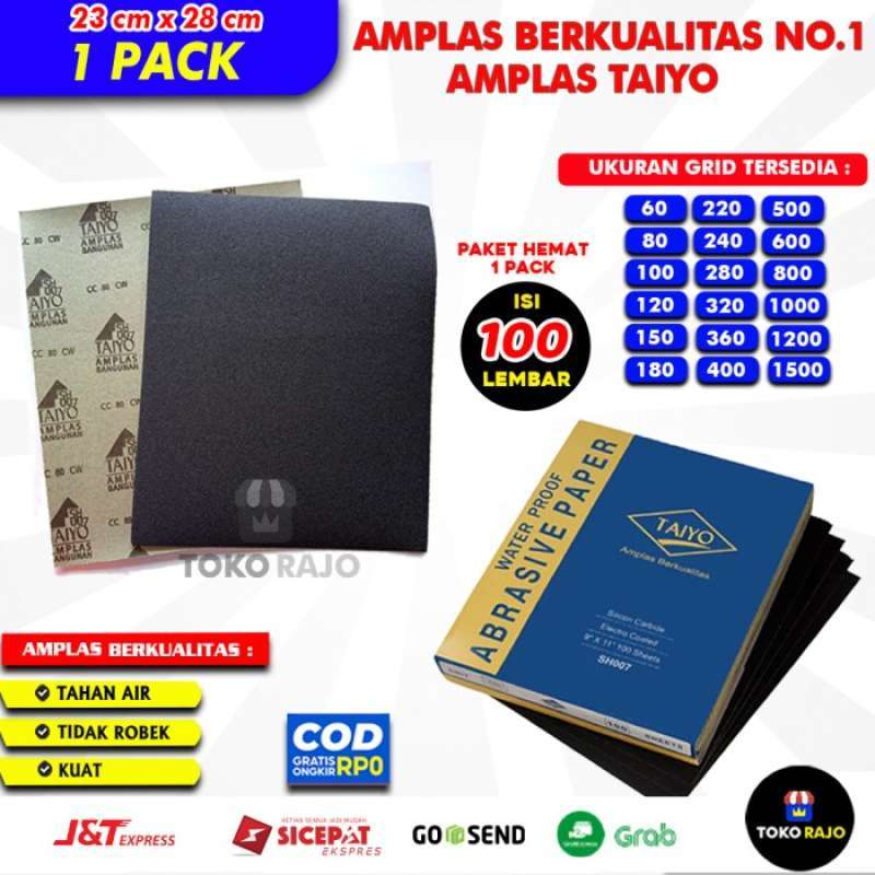 Promo Gratis Ongkir 1 Pack Amplas Taiyo Ampelas Duco Kertas Sandpaper ...