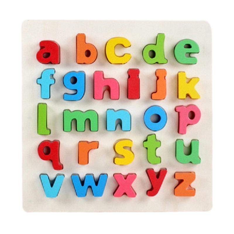 Jual Yilibao ME054 Chunky Puzzle Board Tebal Huruf Kecil Alphabet ...