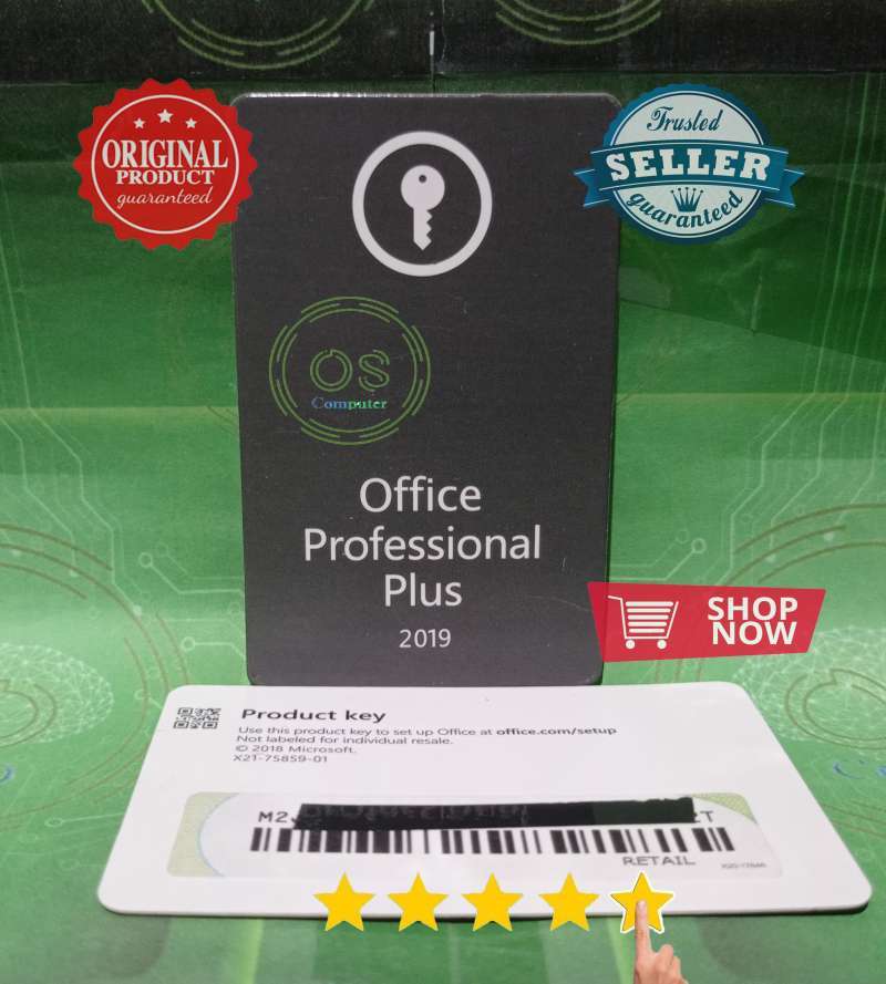 Promo Microsoft Office 2019 Pro Plus License Key Card For 5 PC Original ...