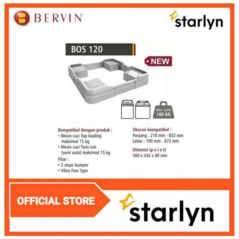 Jual Bervin BOS-120 Stand Dudukan Mesin Cuci / Alas Kulkas / Kaki ...