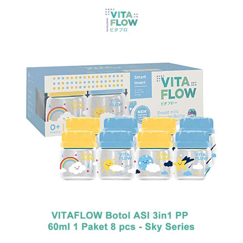 Promo VITA FLOW BOTOL PENYIMPANAN ASI ASIP 3IN1 PP SKY SERIES VITAFLOW ...