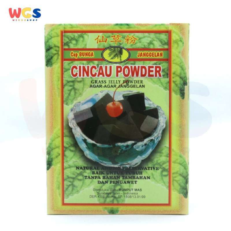Jual Cap Bunga Janggelan Cincau Powder Natural Grass Jelly 10p x 33g di ...