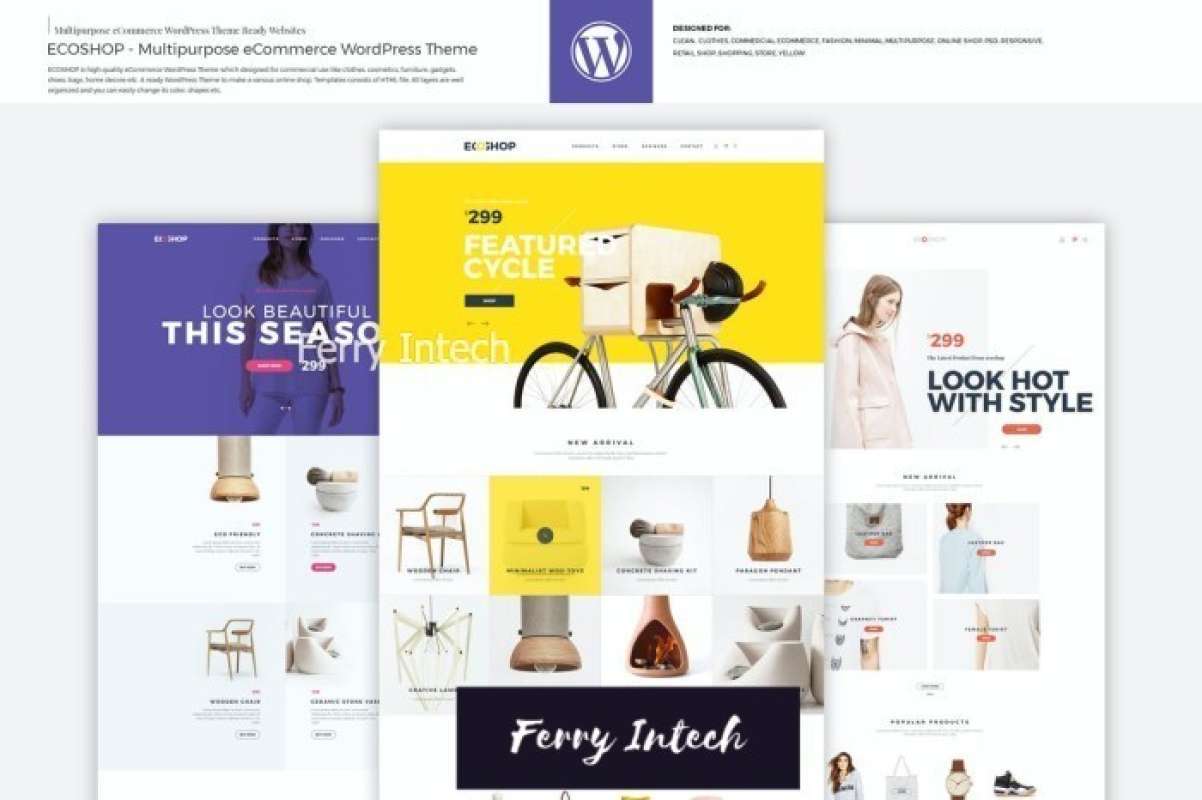 Promo ECOSHOP - MULTIPURPOSE ECOMMERCE WORDPRESS THEME Diskon 10% di Seller Ferry Intech ...