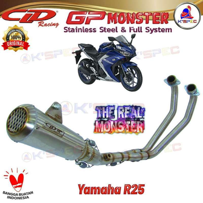 Jual Knalpot Cld Racing Type Gp Monster Series Yamaha R25 & Mt25 ...