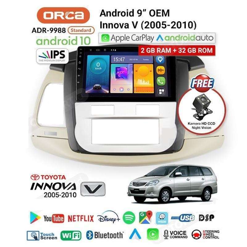 Jual Head Unit TV Android 9 inch OEM Toyota INNOVA Type V (2005-2010 ...