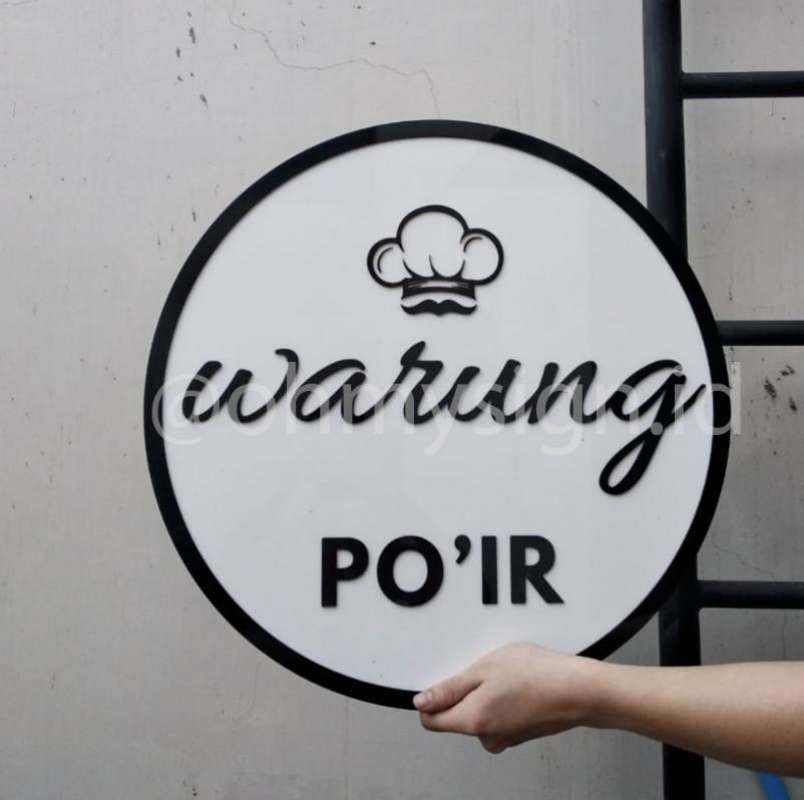 Jual Custom Logo Signage Kayu 60cm | Papan Logo Sign Custom Di Seller ...