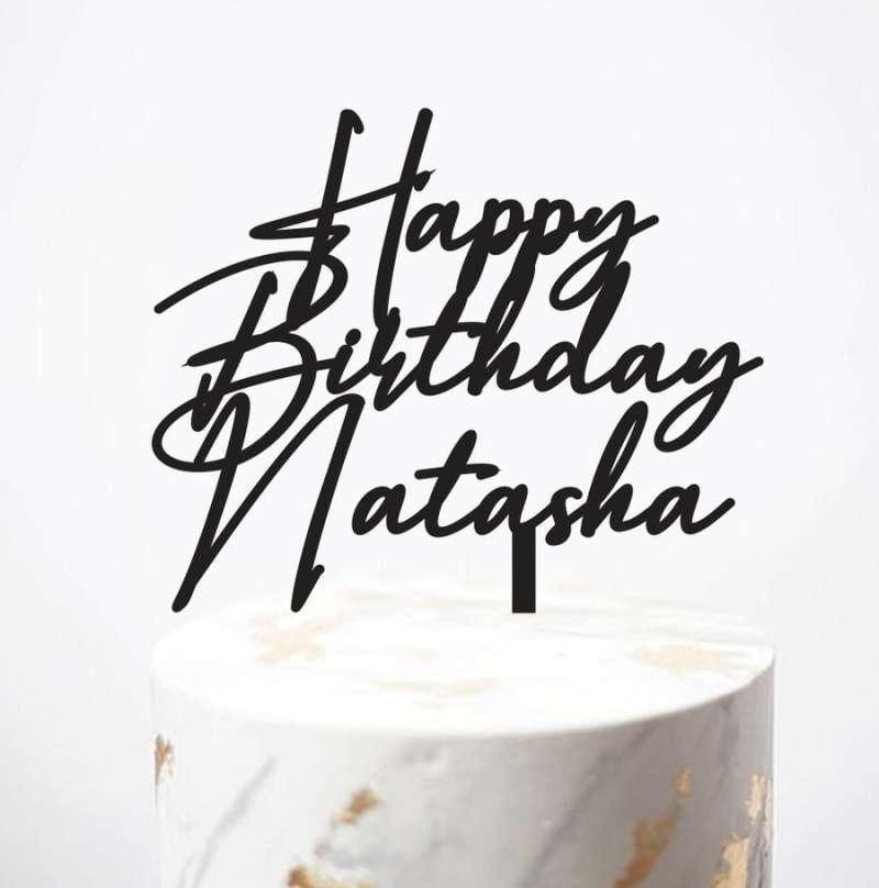 Jual Custom Cake Topper Birthday | Topper Akrilik | Bisa Custom Tulisan ...