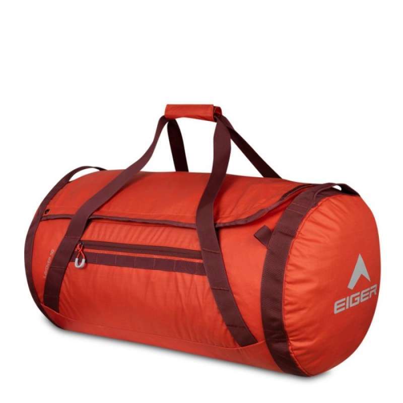 Jual TAS TRAVEL PACKKABLE DUFFLE EIGER LAYOVER 50L OREN ORIGINAL di ...