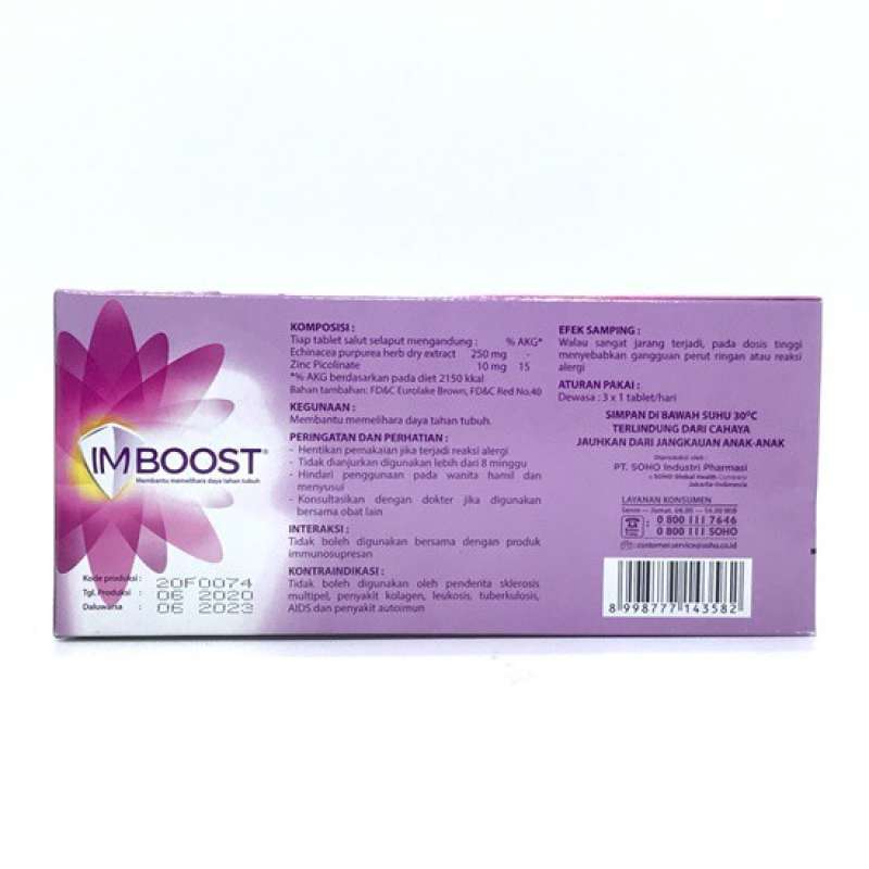 Jual Imboost Tablet Isi 10 Multivitamin Daya Tahan Tubuh Harga Per ...