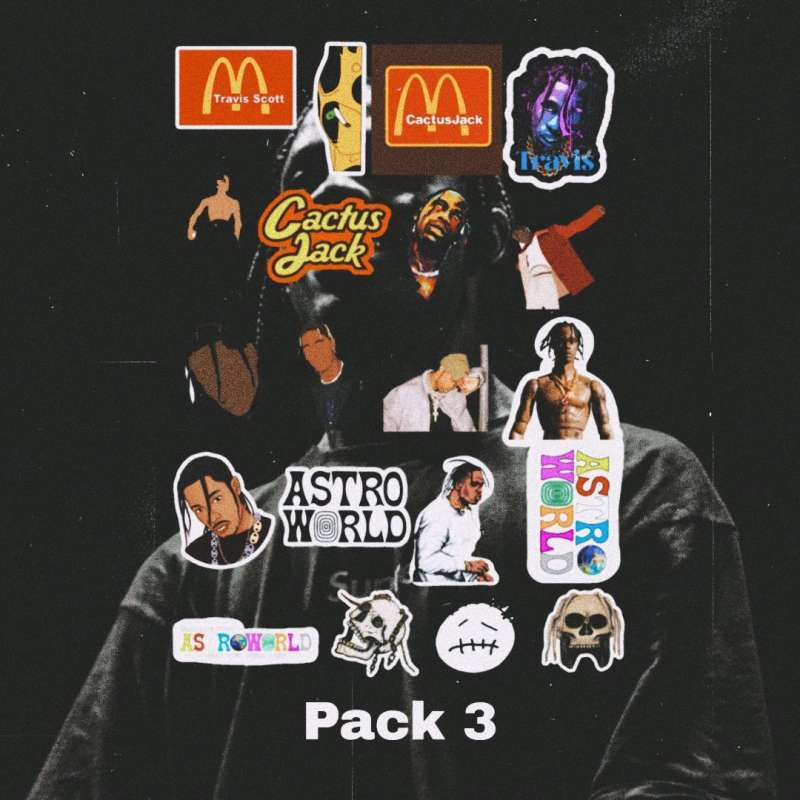 Jual TRAVIS SCOTT Stickers Pack Glossy - Stickers Laptop, Case ...