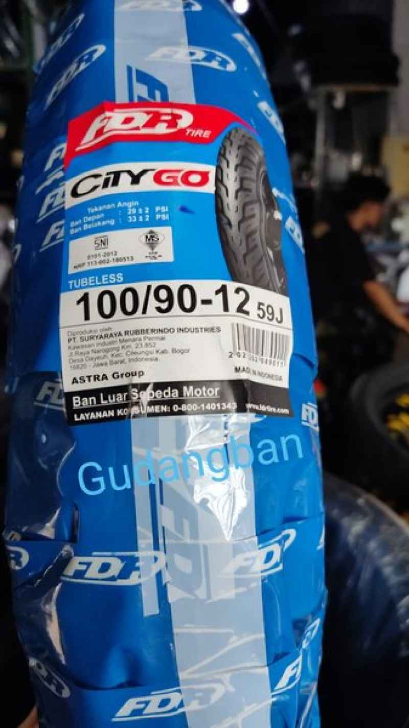 Promo Ban luar Motor FDR City Go 100 90 12Tubeless scoopy Diskon 1% di ...