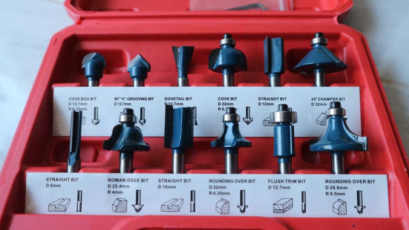 Promo MATA TRIMMER 12 Pcs - 6mm ROUTER BIT SET MATA PROFIL SET Mata Bor ...