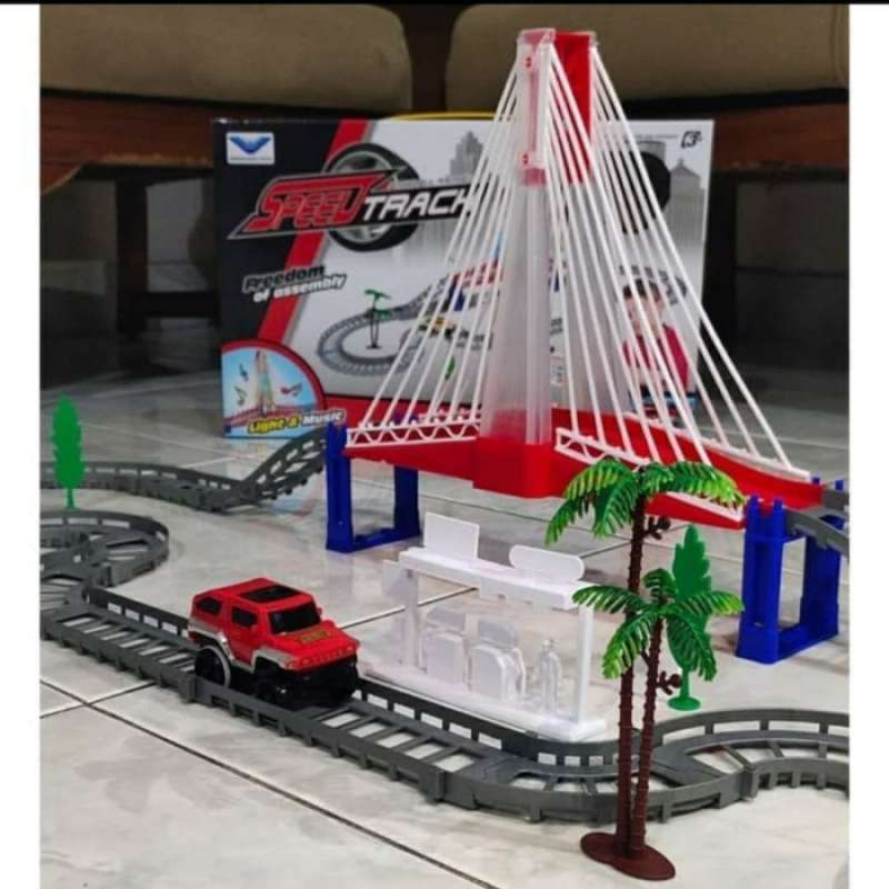 Jual ORIGINAL Mainan Speed Track Mobil Baterai - Rel Kereta Jalur Car ...