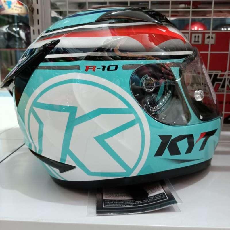 Jual Kyt R10 Flat & Pin Lock Aquamarine Di Seller Nandahelm - Cukang ...