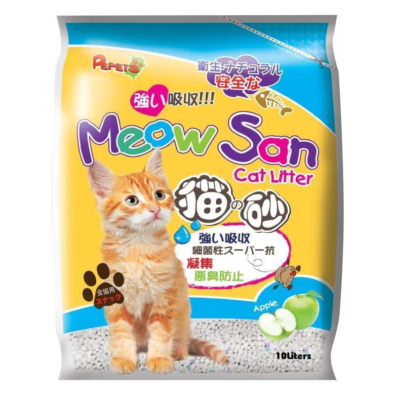 Jual Meow San Cat Litter 10lt - Pasir Gumpal Kucing - Apple di Seller ...