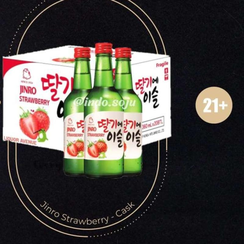 Promo JINRO Chamisul Soju Karton Rasa Strawberry minuman alkohol korea ...