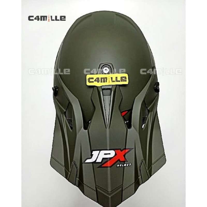 Jual Helm Jpx Cross Solid Green Army Doff Super Cross di Seller FaRaway ...