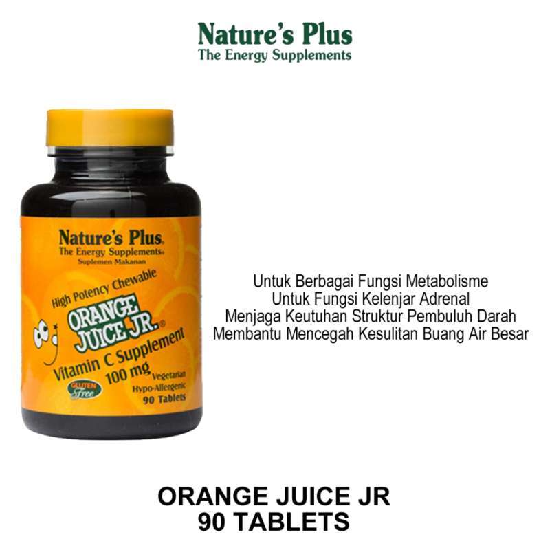 Jual NATURE'S NATURES NATURE PLUS ORANGE JUICE JR 100MG - VITAMIN C ...