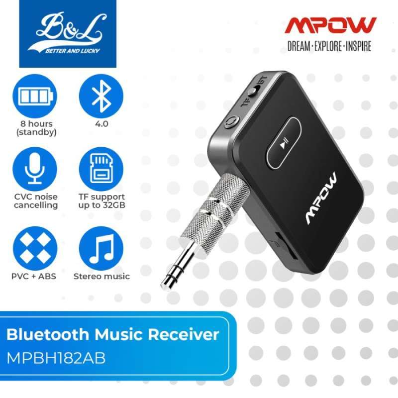 Jual Mpow Bluetooth Audio Music Receiver Streambot With Tf Slot Bh182 ...