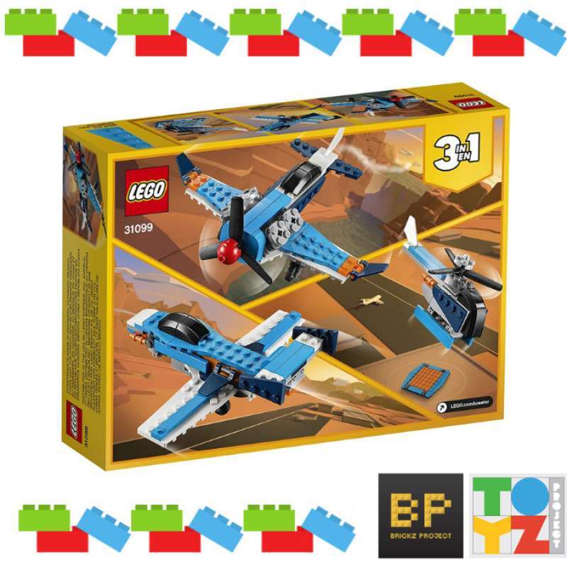 Promo LEGO 31099 CREATOR Propeller Plane - Multy Colour Diskon 9% di ...