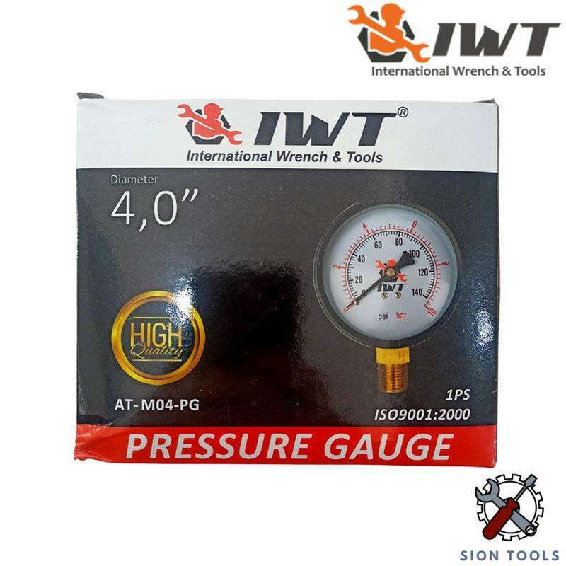 Jual Iwt Pressure Gauge 4 Inch 6 Bar / Manometer / Pengukur Tekanan Di Seller Sion Tools ...