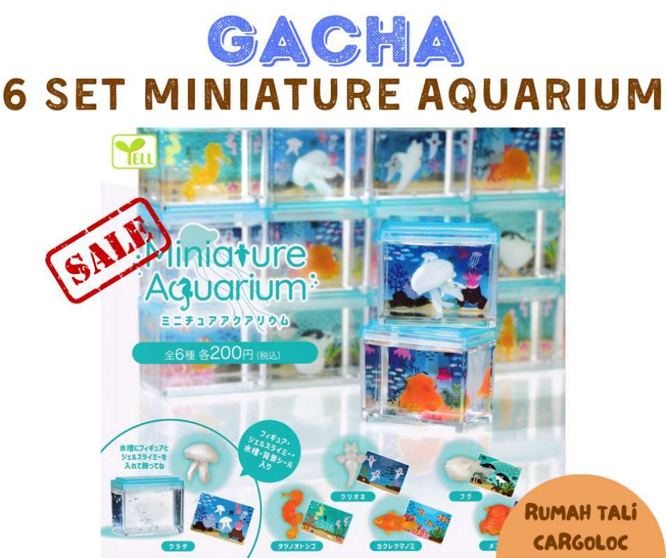 Jual Mainan Miniatur GACHA SET 6 MINIATURE AQUARIUM (JAPAN) di Seller ...
