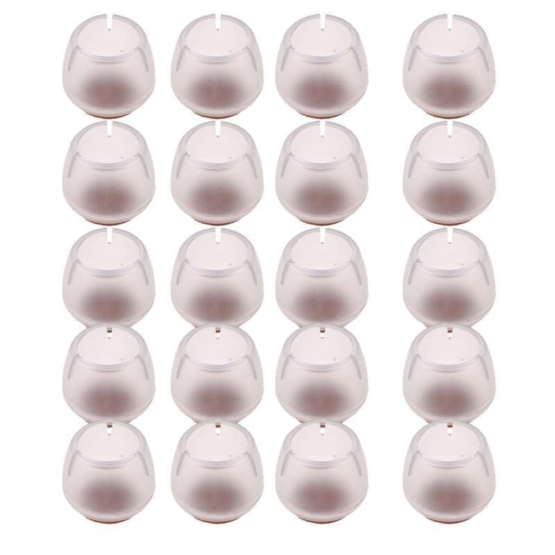 Promo 20xFit 17-21mm Clear Silicone Chair Leg Caps Feet Protectors ...
