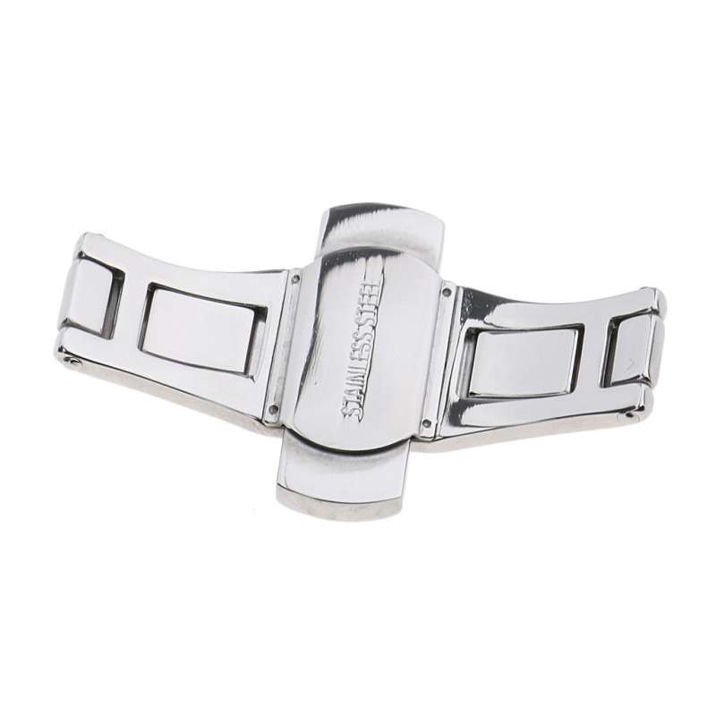Jual Stainless Steel Double Push Button Butterfly Deployment Watch ...
